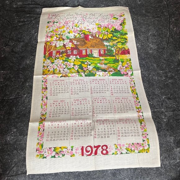 Kitchen | Collectible Vintage Kitchen Towel 1978 Calendar | Poshmark
